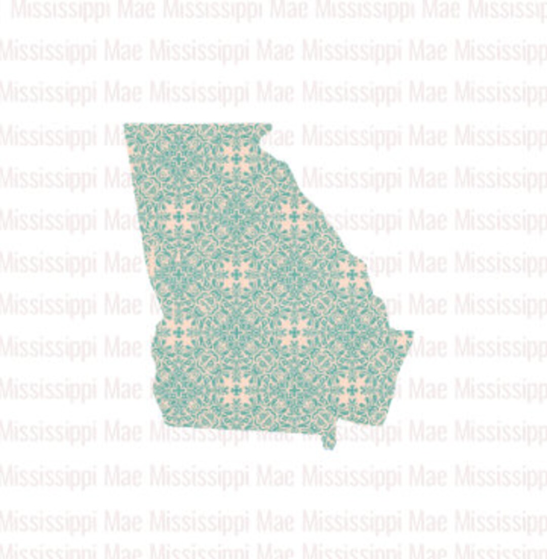 Georgia PNG Turquoise State of Georgia Sublimation Georgia - Etsy