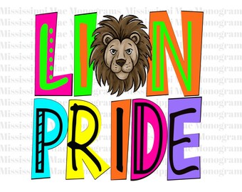Lions Black Digital Design School Spirit Png Lion Pride Sports Mascot ...