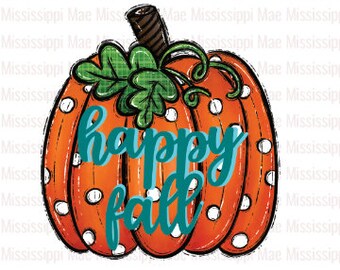 Fall Pumpkin PNG Digital Download Hand Drawn Sublimation File Printable ...