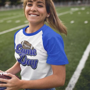 Game Day PNG Blue Football Team Sublimation Design for - Etsy
