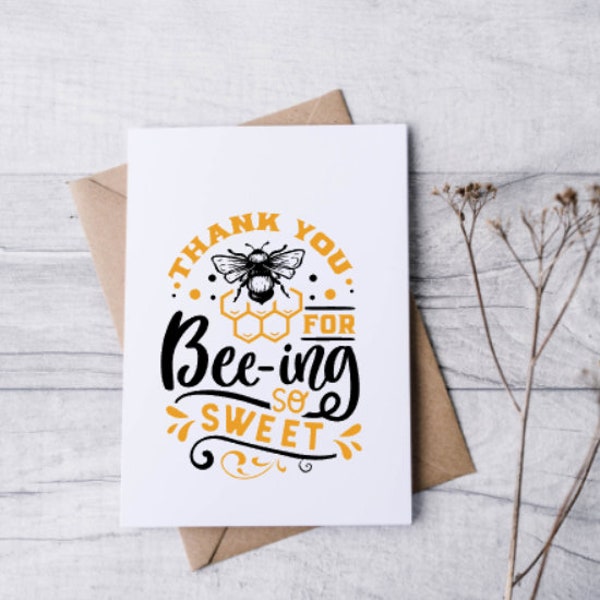 Bee Thank You Cards - Etsy