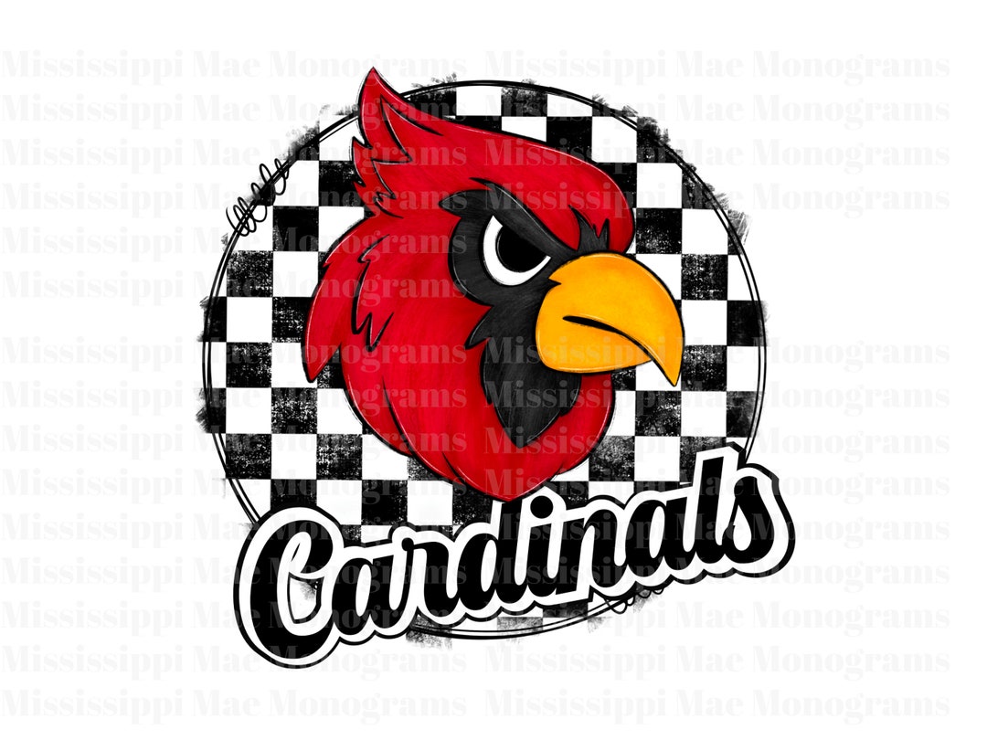 Cardinal Mascot PNG, Cardinal Trendy Mascot Digital Download ...