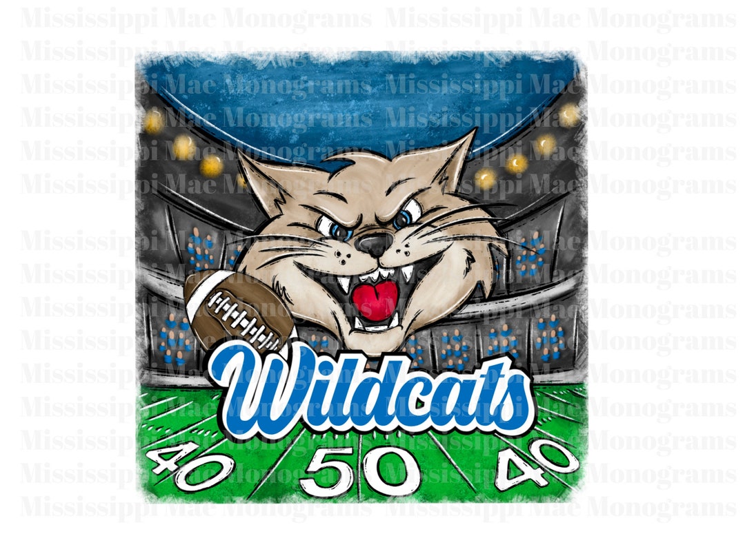 Wildcat Football PNG, Sublimation Design for Shirts, Football Stadium ...