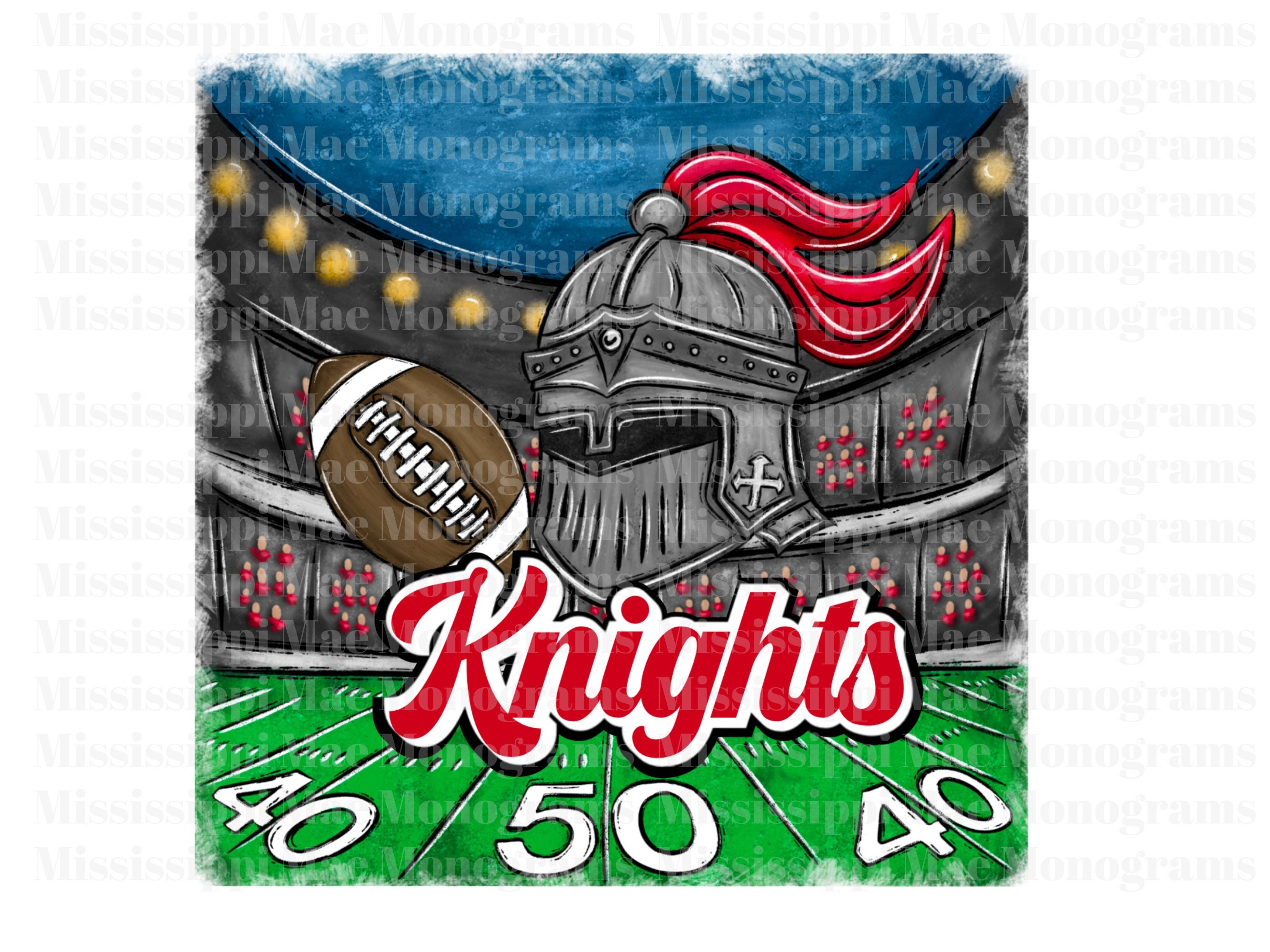 Knights Football PNG, Sublimation Design for Shirts, Football Stadium ...