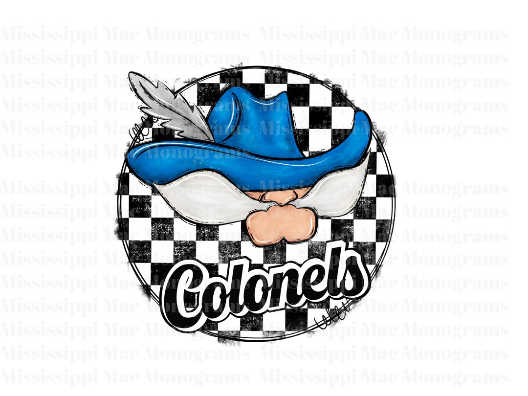Colonels Mascot PNG, Trendy School Digital Download, Sublimation Design ...