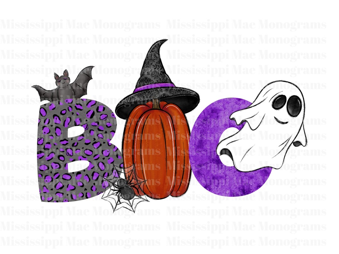 Halloween Design for Girls, Boo PNG, Halloween PNG, Sublimation Design ...
