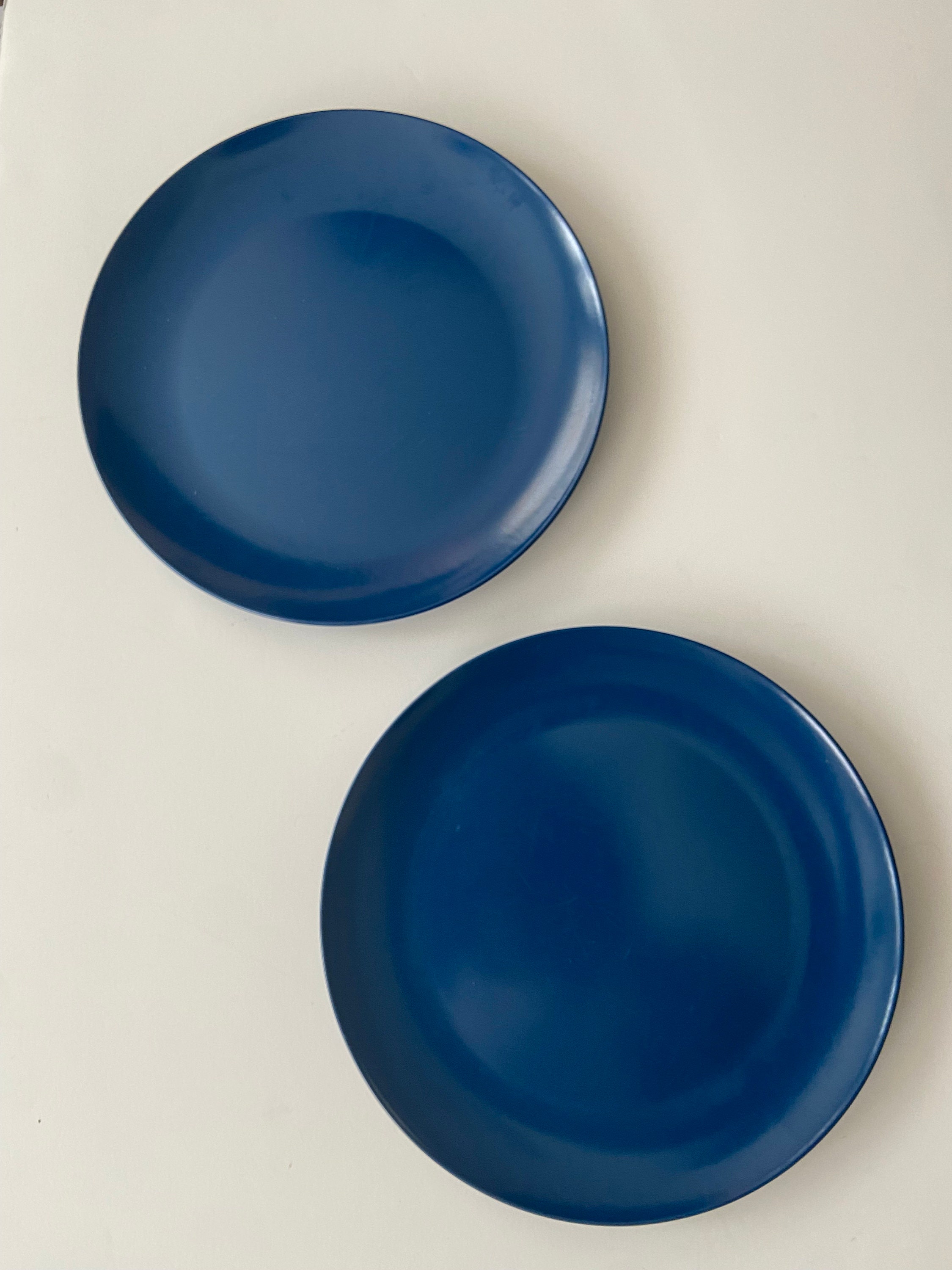 Vintage Boontonware Navy Blue Dish Set - NJ Somerset 610397/8 Melamine ...