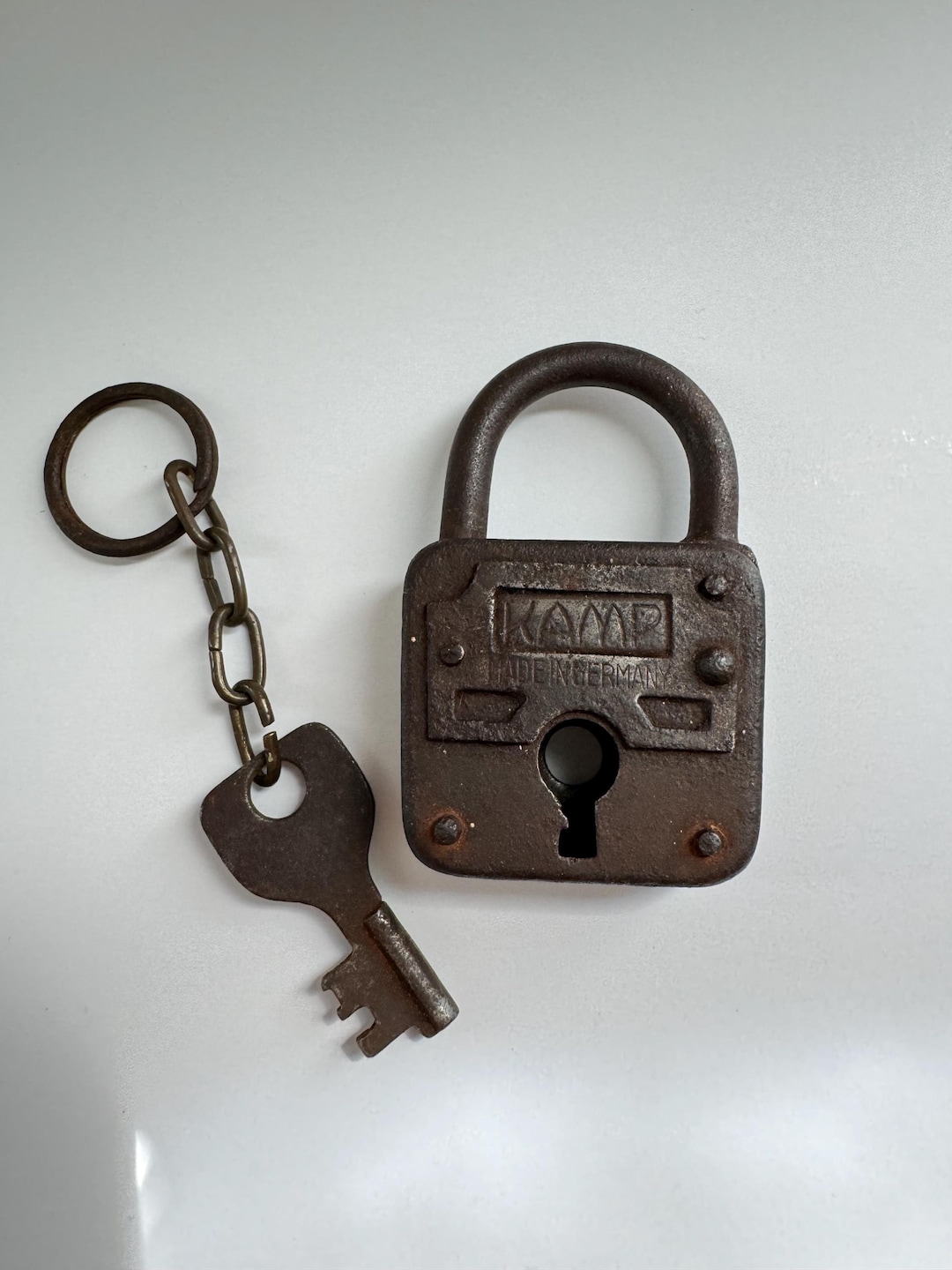 Antique Iron Kamp Padlock Key Set German Made Vintage Rare Railroad ...