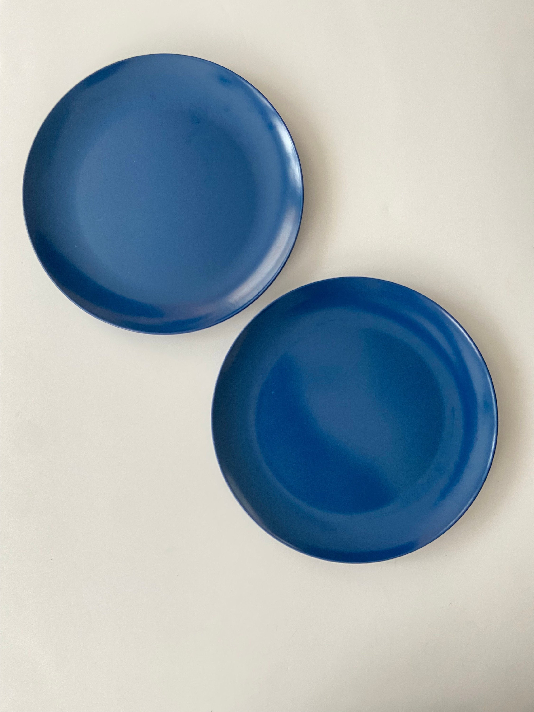 Vintage Boontonware Navy Blue Dish Set - NJ Somerset 610397/8 Melamine ...