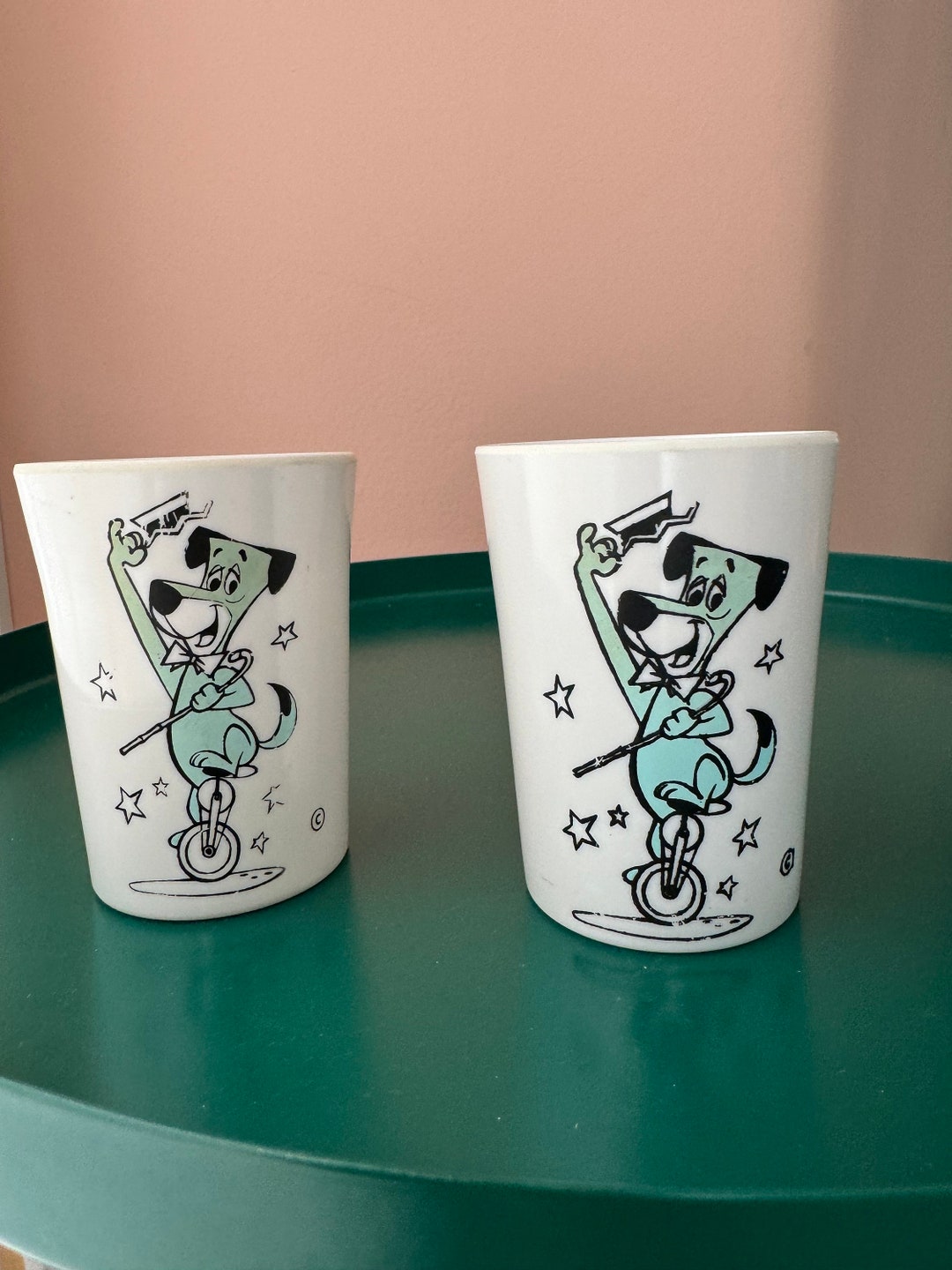 Vintage 1960s Huckleberry Hound Cup Set of 2 Westinghouse Melmac ...
