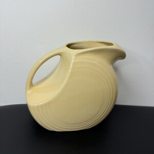 Vintage Large Fiesta Fiestaware Disc Pitcher - Cream Beige Yellow Color ...