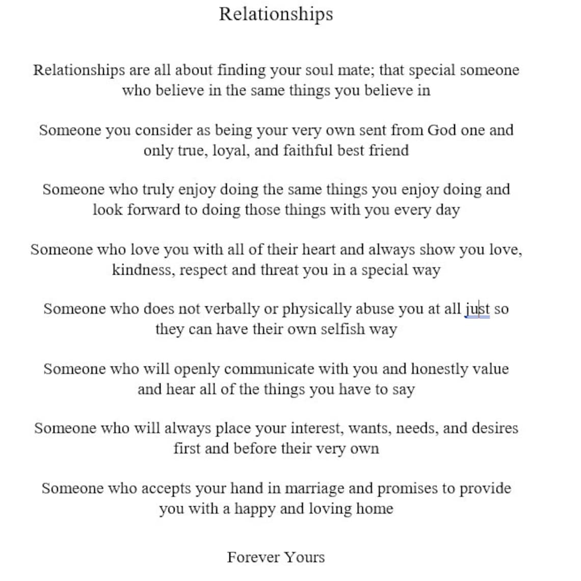 Relationships Digital Download Poem - Etsy