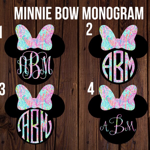 Minnie Monogram - Etsy
