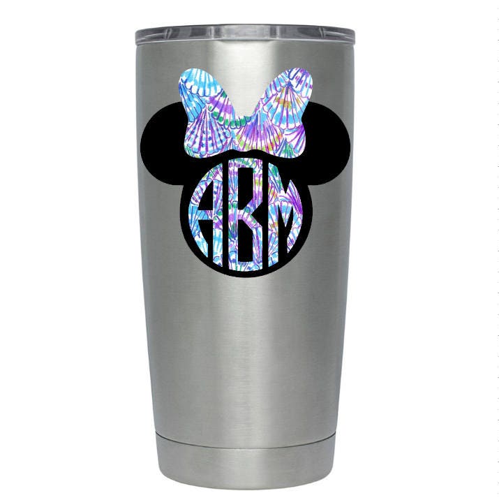 Monogram Minnie Vinyl Decal Disney Car Decal Perfect for - Etsy