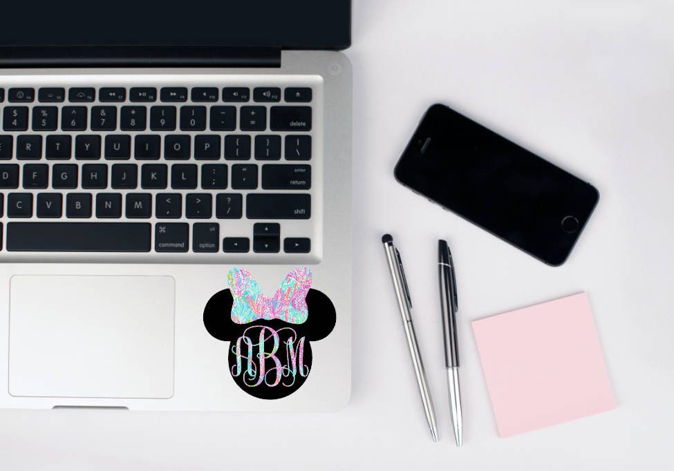 Monogram Minnie Vinyl Decal Disney Car Decal Perfect for - Etsy