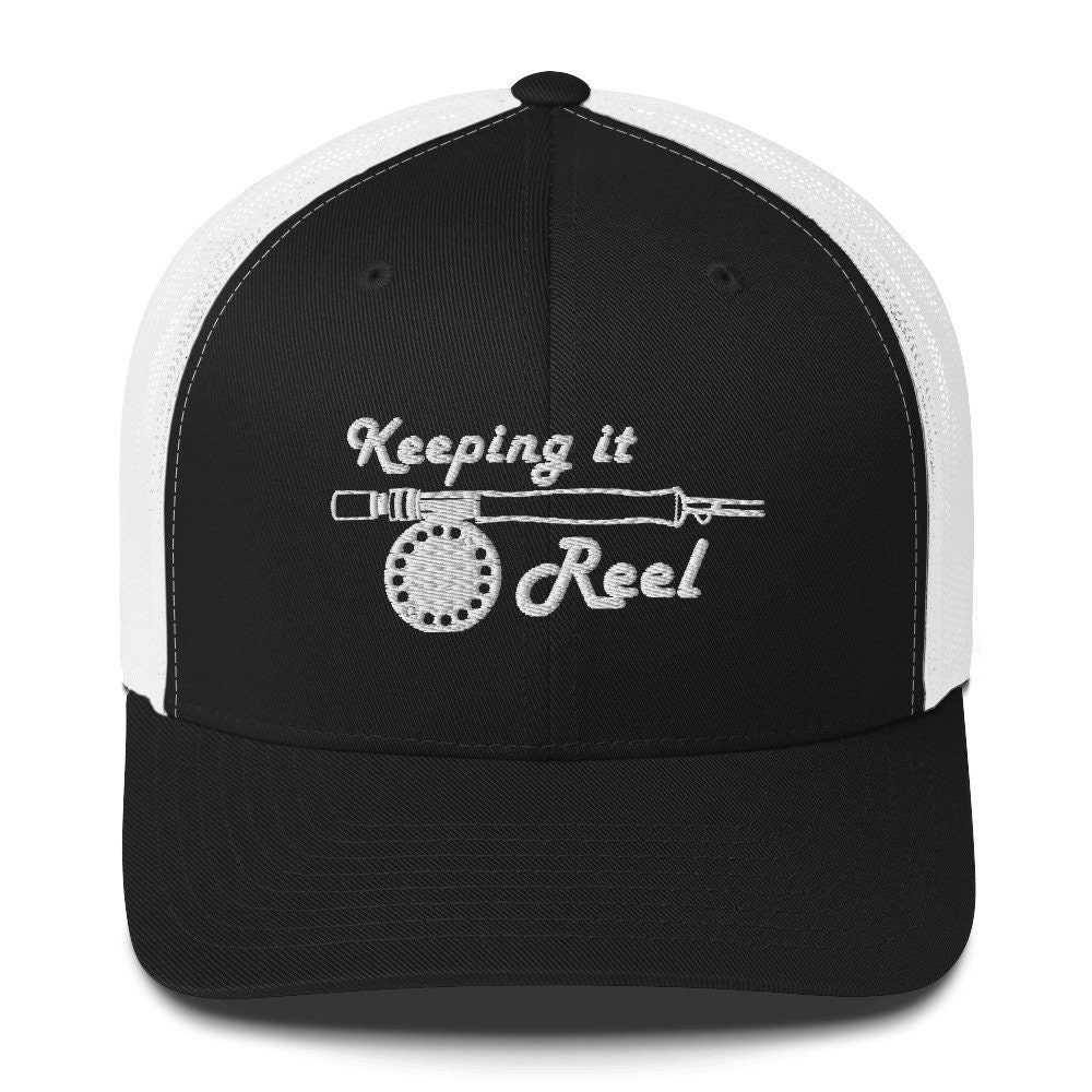 Fly Fishing, Keeping It Reel Trucker Baseball Cap, Fly Fishing Hat ...