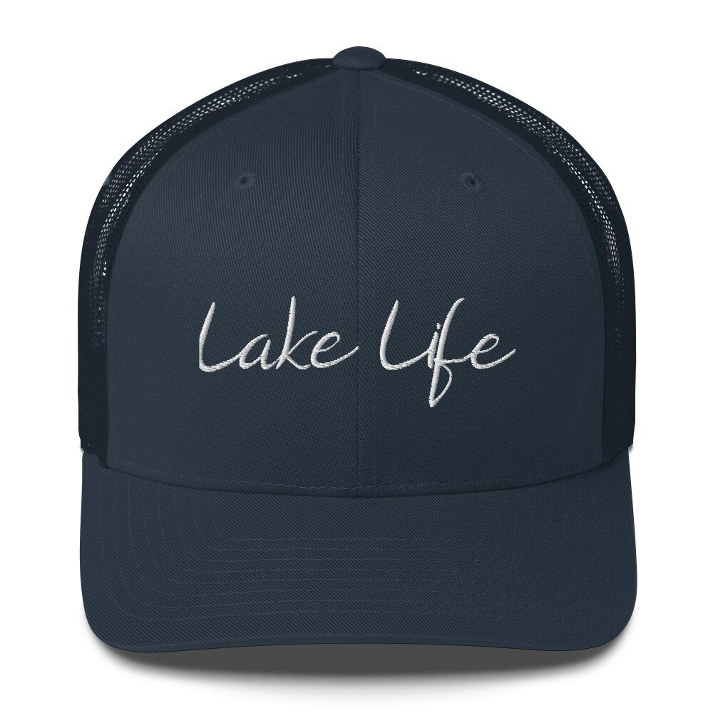 Lake Life Trucker Baseball Cap, Fishing Hat , Lake Life Present for ...