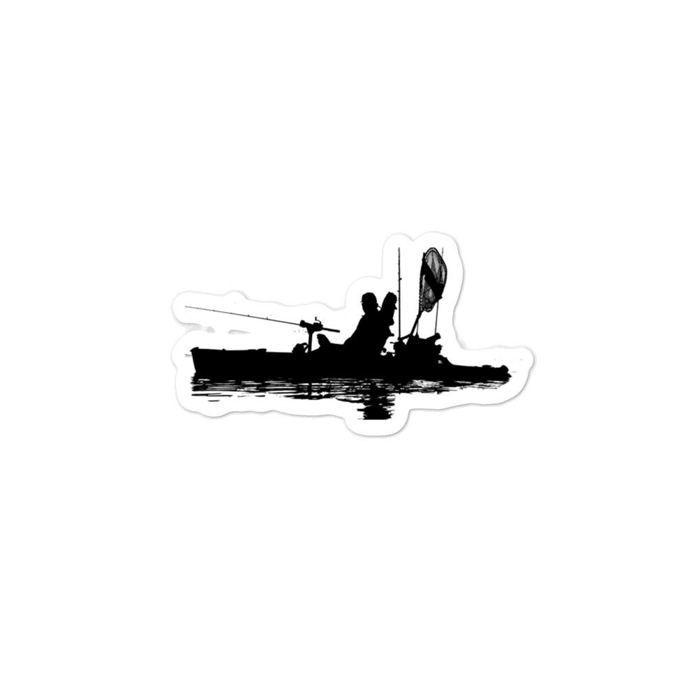 Kayak Fishing Sticker, Kayaking Decal, Kayaking Gifts, Kayak Fisherman ...