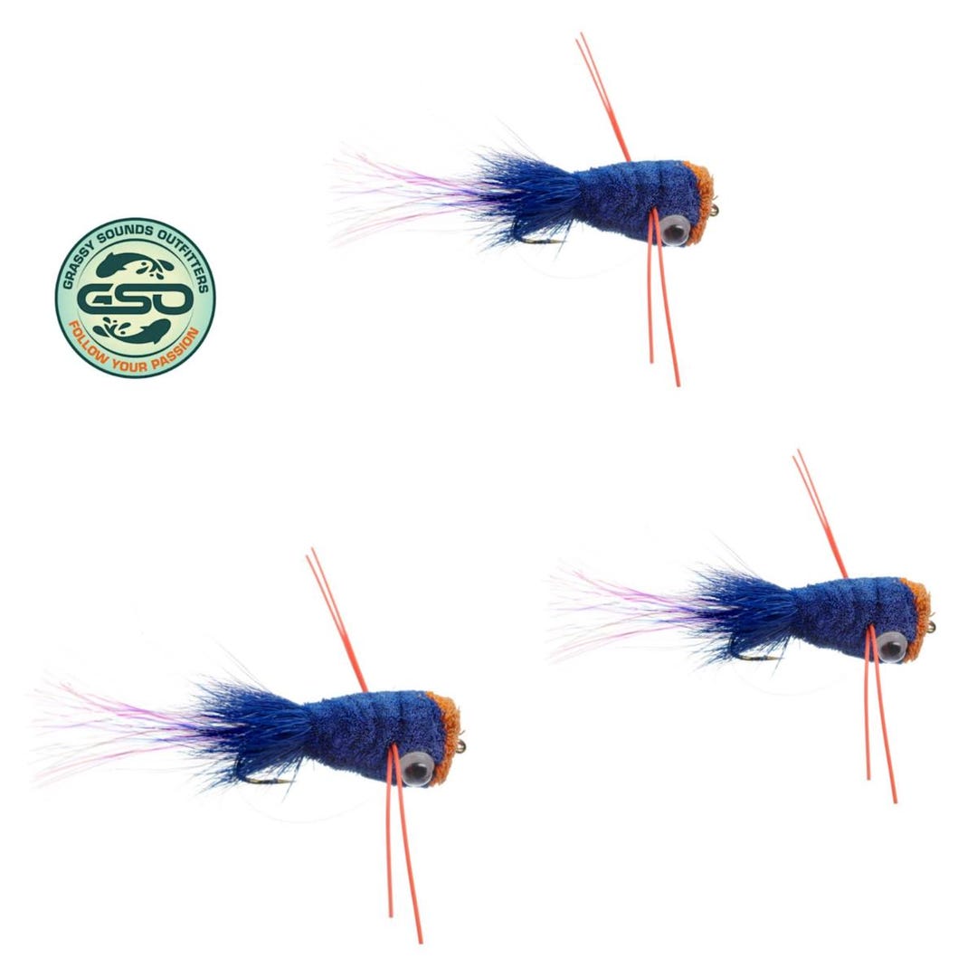 Flashtail Popper in Blue Deer Hair Diver Size #1, 1/0, 2/0 - Swimming ...