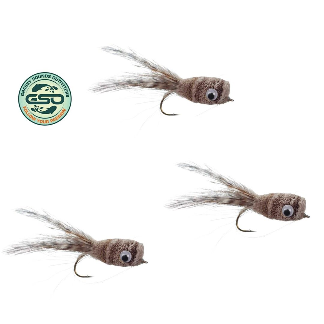 Deer Hair Bass Bug Diver in Tan, Deer Hair Popper, Diver Size #1, 1/0 ...