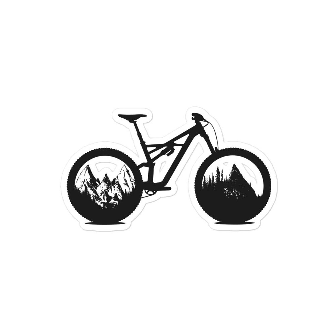 Mountain Biking MTB Biking Decal Sticker | Etsy