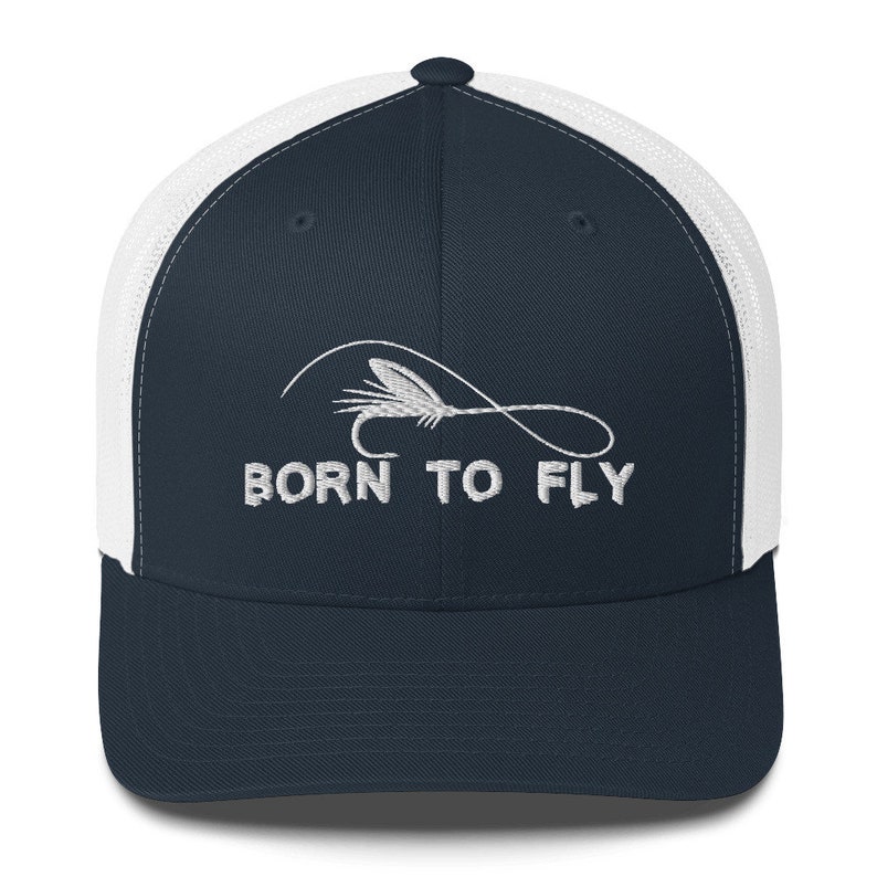 Fly Fishing, Born to Fly, Trucker Baseball Cap, Fly Fishing Hat ...