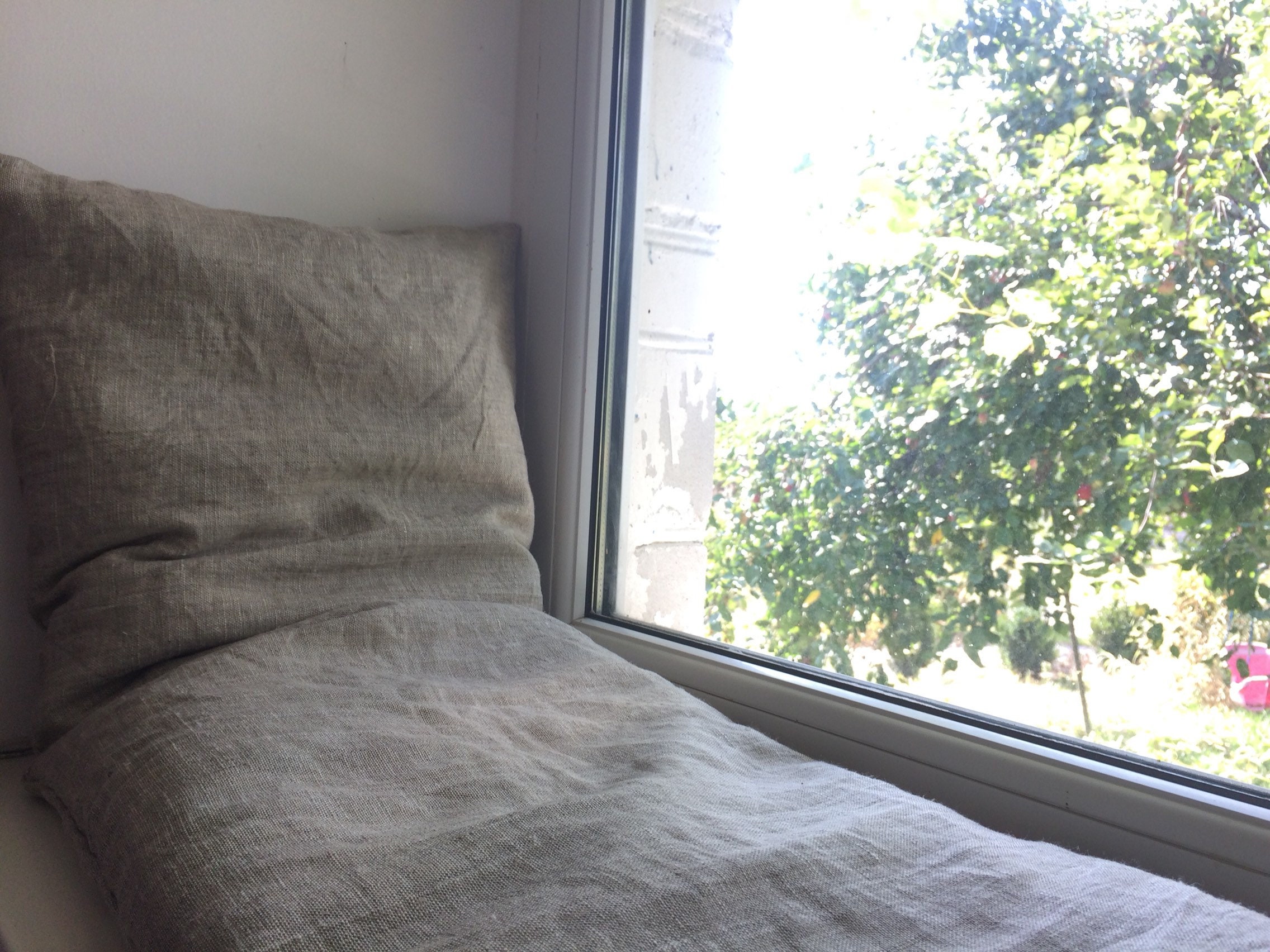 Buckwheat Window Seat Cushion With Removable Cover Custom | Etsy