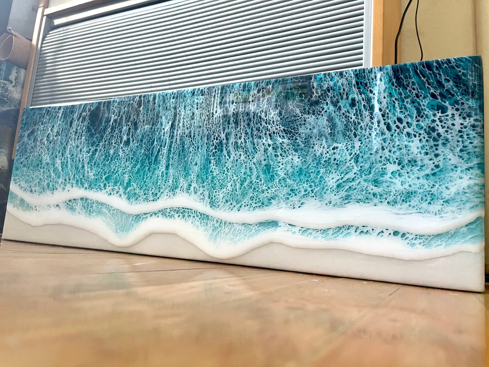 Panorama Beach Made-to-order Resin Ocean Beach Art - Etsy