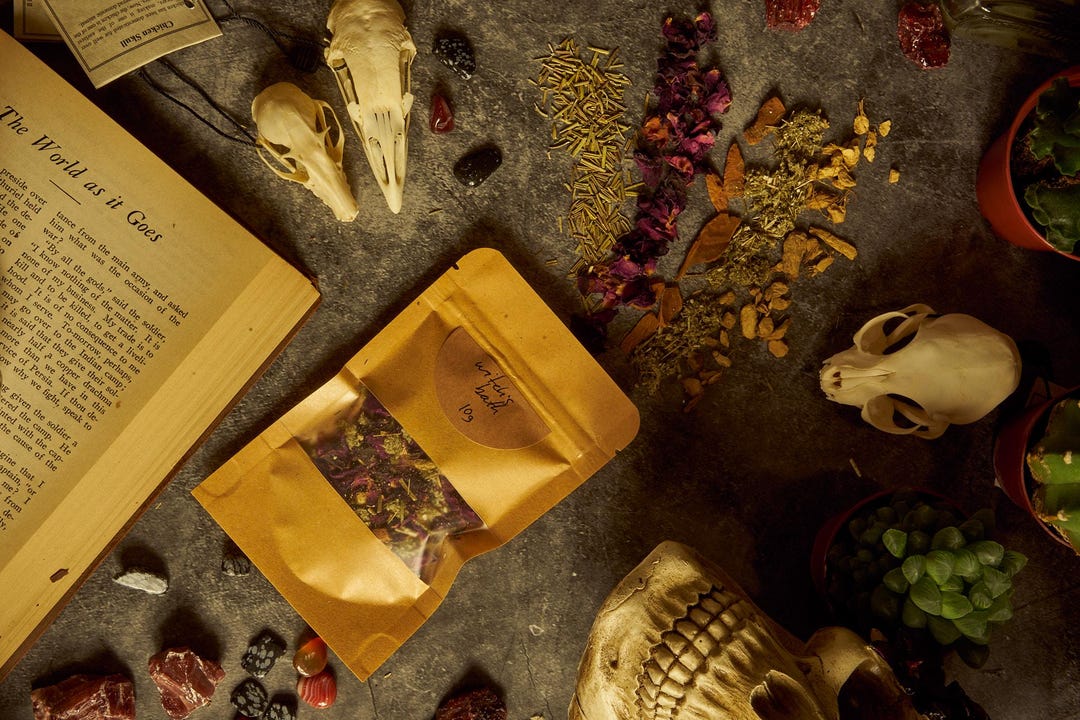 Witch's Herbal Bath Sachet Balance and Strength With Muslin Bag - Etsy