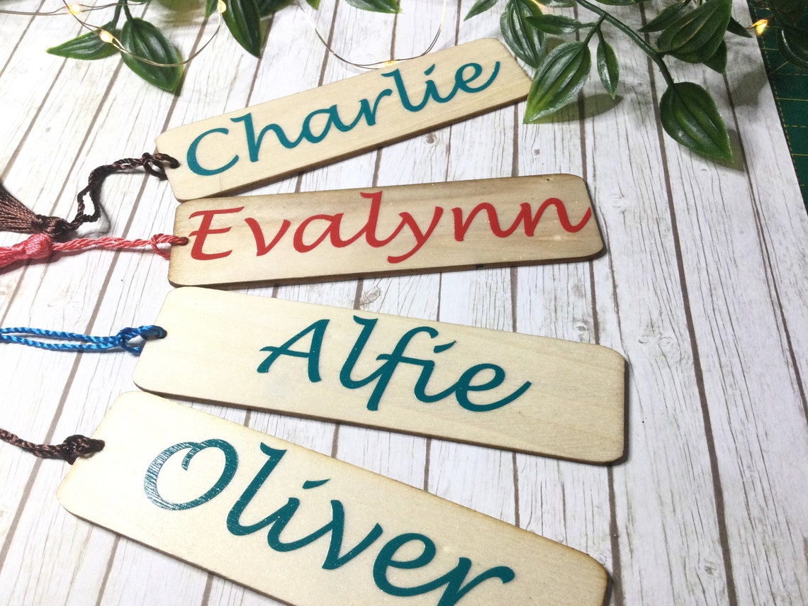 Personalised Wooden Bookmarks Bookmarks Gifts Book Lovers Gift Class ...