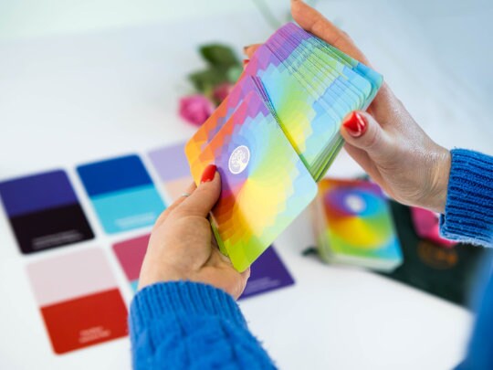 COLOR THERAPY SET Chromotherapy 100 Cards Set Deck With Guide Booklet ...