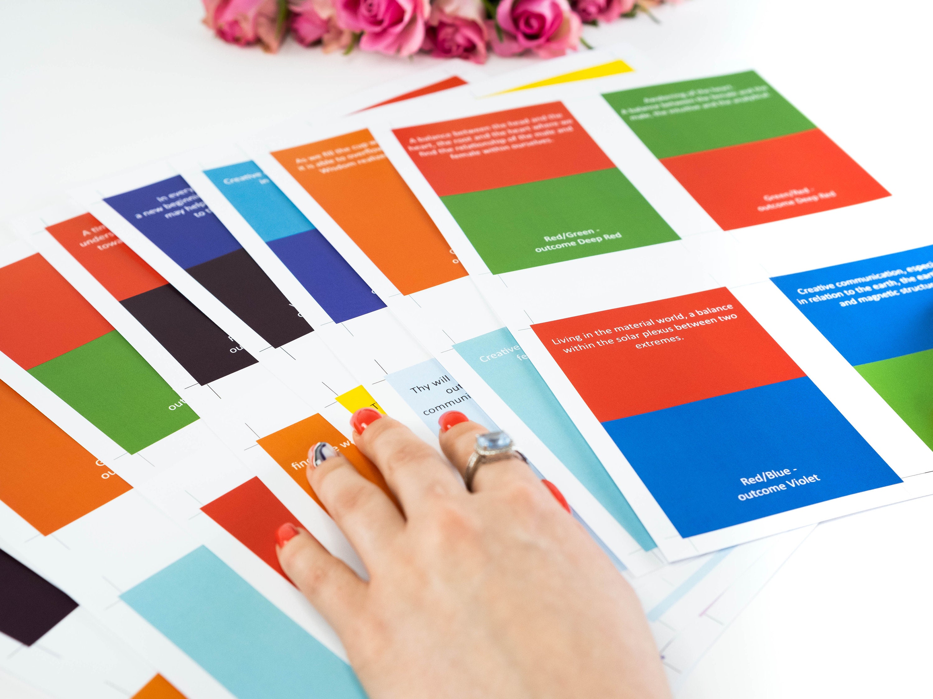 DIY COLOR THERAPY Deck Test Set 100 Cards Without Color Names and With ...