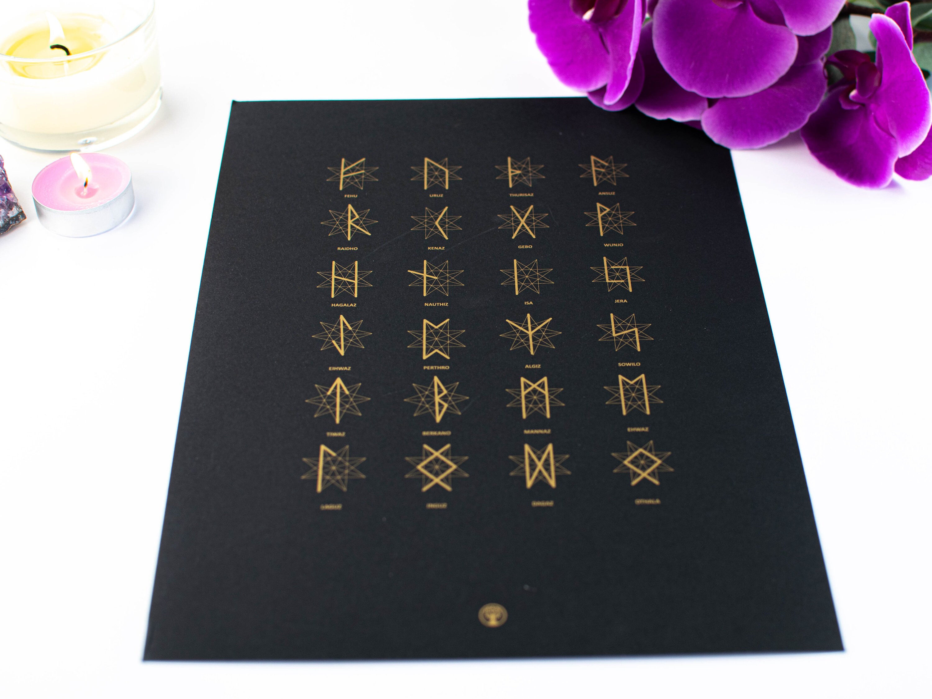 THE RUNE STAR Set Elder Futhark Digital Printable A3 & A4 Letter ...