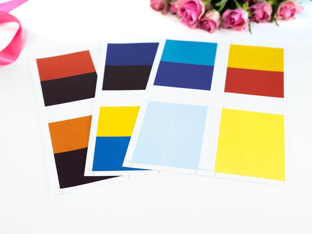 DIY COLOR THERAPY Deck Test Set 100 Cards Without Color Names and With ...