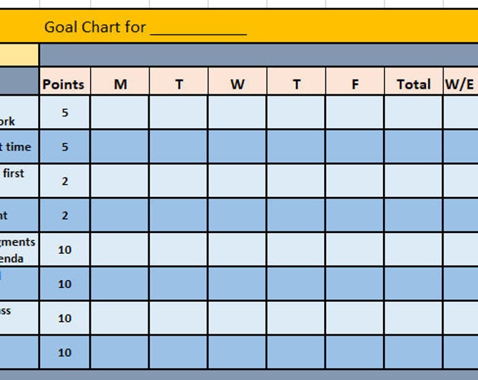 Daily Point System for Kids - Etsy Canada