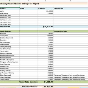 Dave Ramsey Inspired Excel Family Budget Spreadsheet for Excel- Auto ...