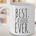 BEST CASHIER EVER Mug Cashier Gift Personalized Cashier Gift Retail ...