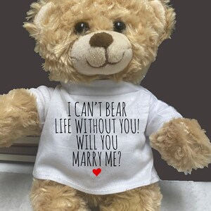 Personalized Will You Marry Me Proposal Gift Pack, Teddy Bear & Candle ...