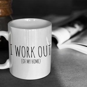 I Work Out Mug, Funny Work From Home Gift, Entrepreneur Gifts, SAH Dad ...