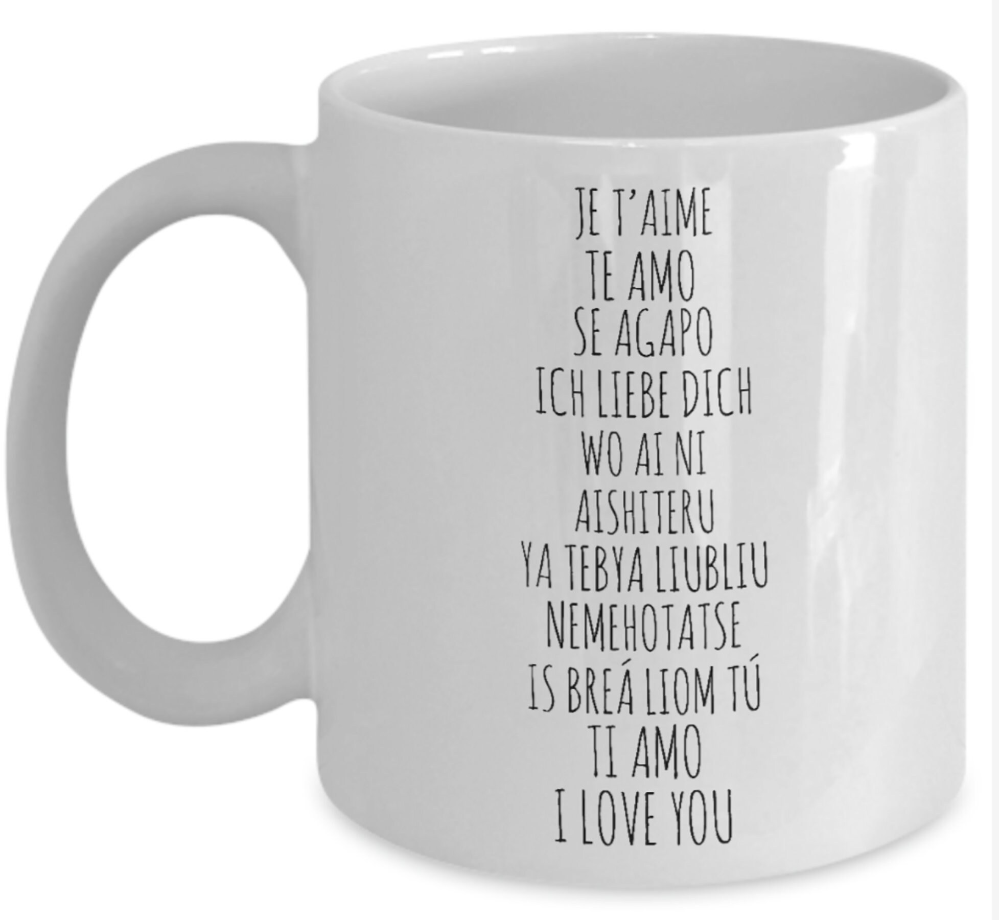I Love You in Different Languages I Love You Mug Unique - Etsy