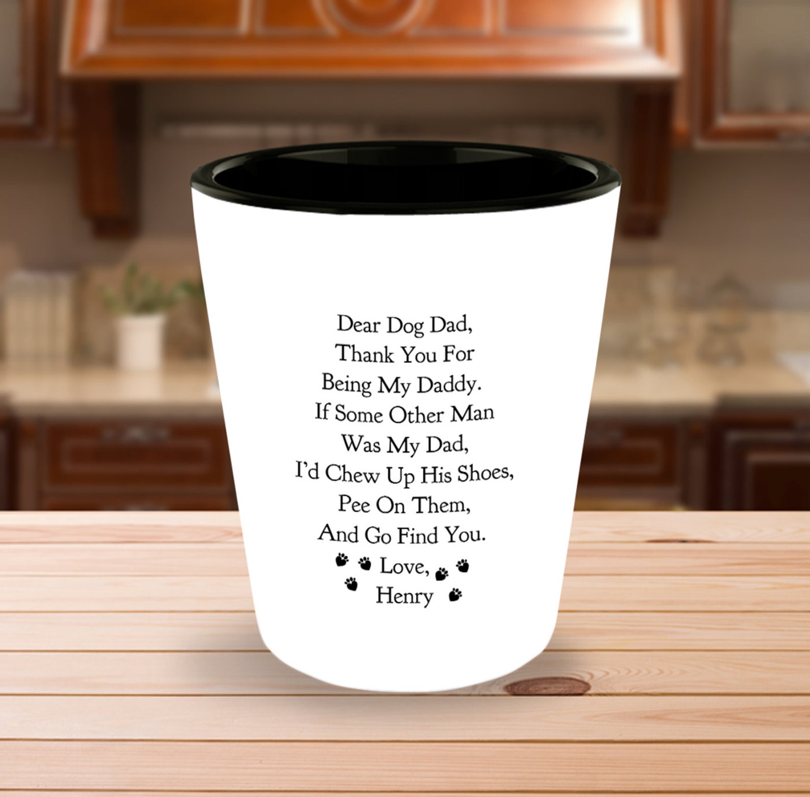 DEAR DOG DAD Personalized Shot Glass Custom Dog Dad Gift Funny - Etsy