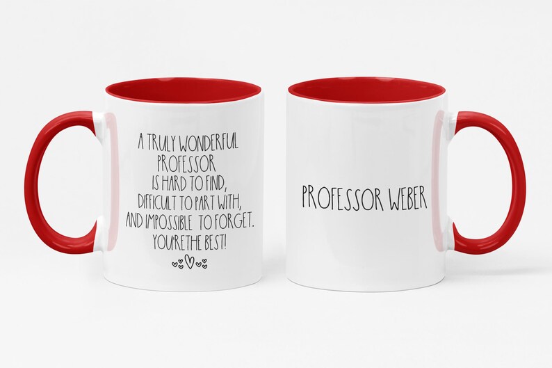 Personalized Professor Coffee Mug: Meaningful Thank You Gift - Etsy