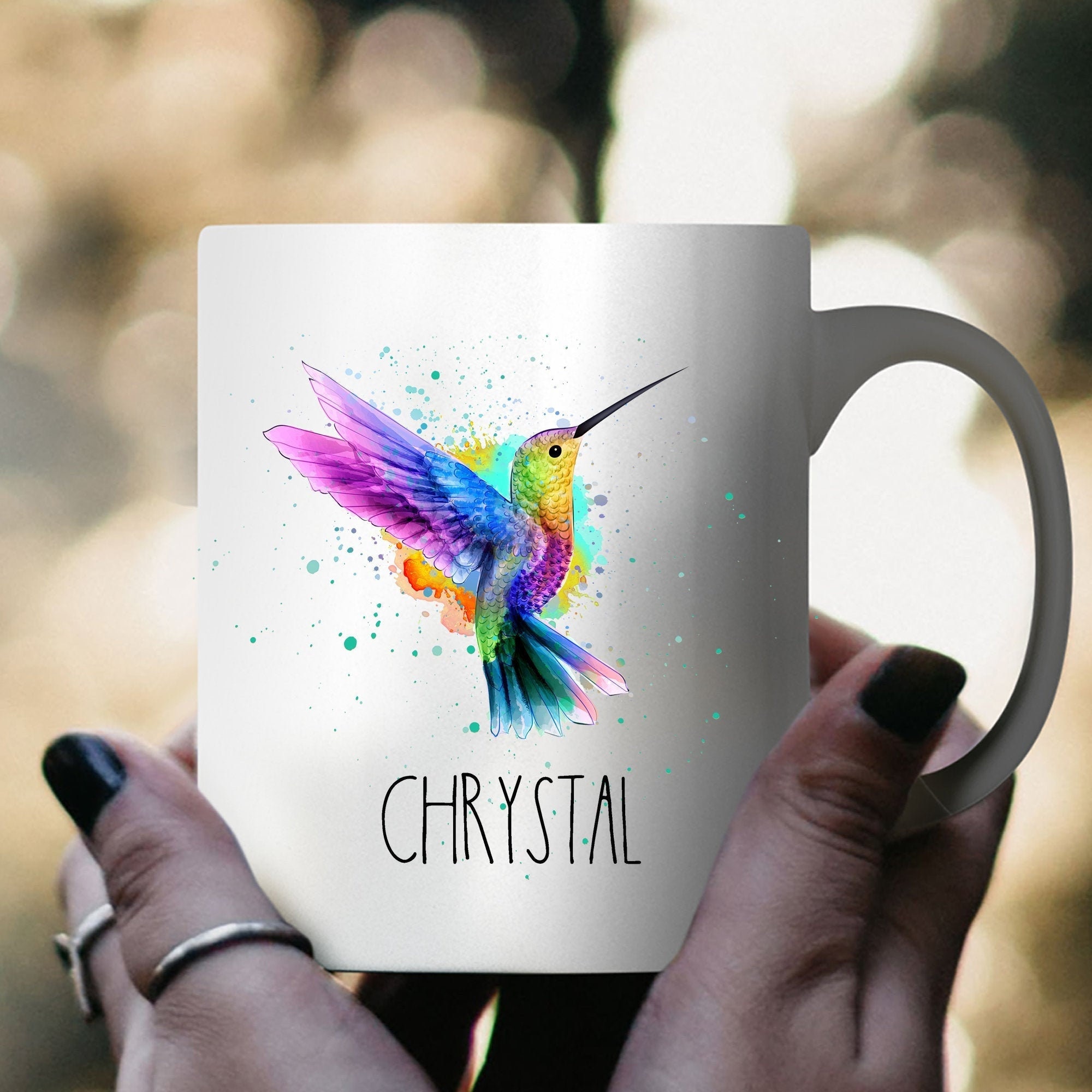 Hummingbird Mug, Personalized Hummingbird Lover Gift, Hummingbird Gifts ...
