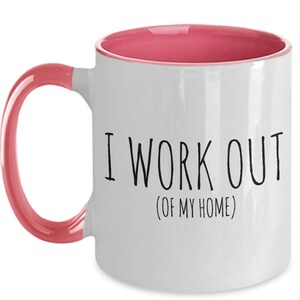 I Work Out Mug, Funny Work From Home Gift, Entrepreneur Gifts, SAH Dad ...