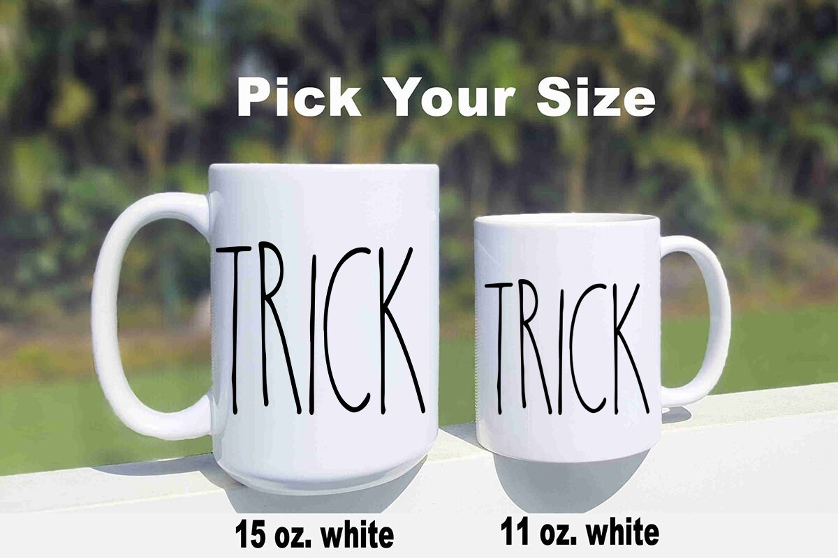 Trick or Treat Mug Set Halloween Mug Set Trick Treat Mugs - Etsy