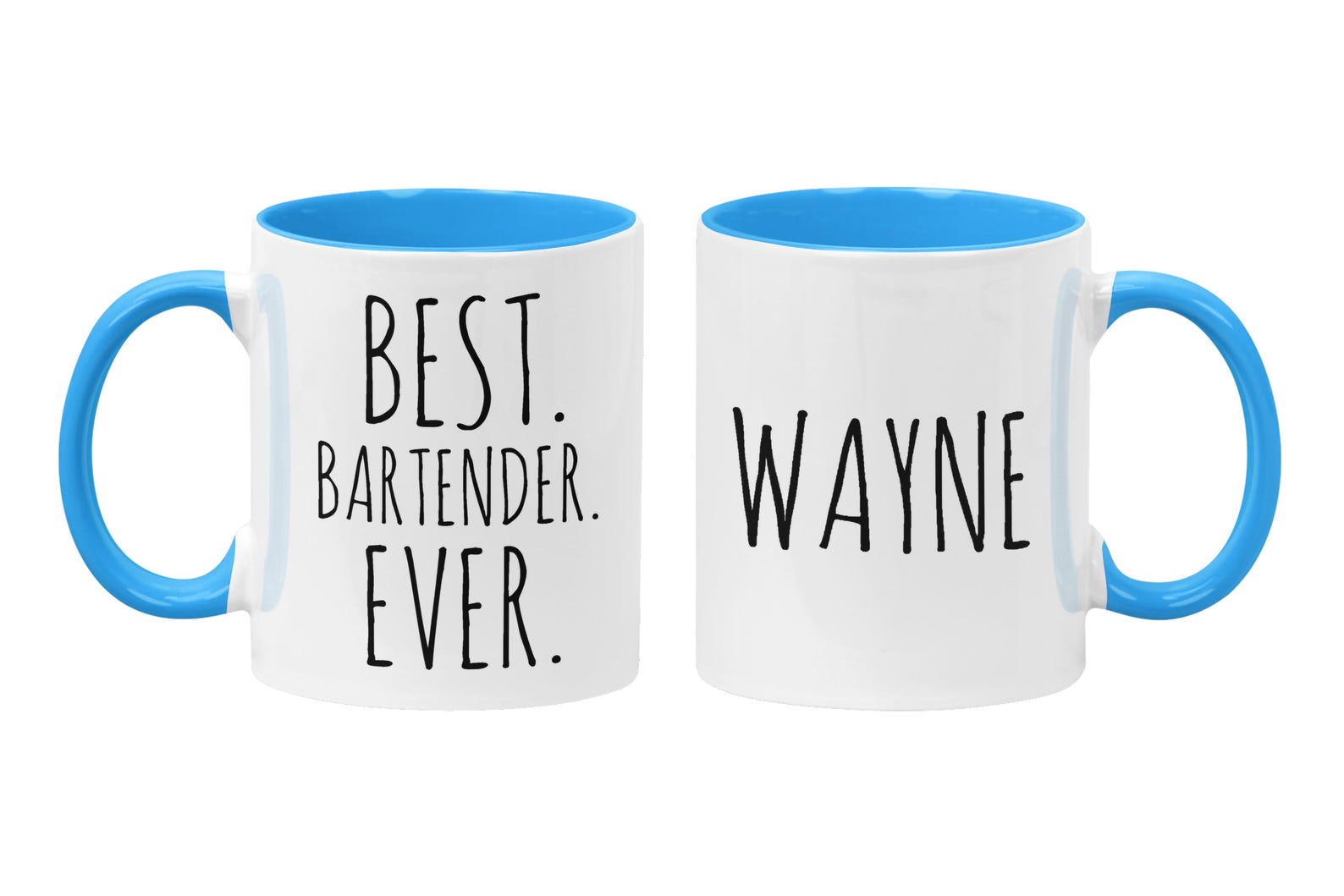 BEST BARTENDER EVER Personalized Mug, Custom Bartender Gift, Barkeeper ...