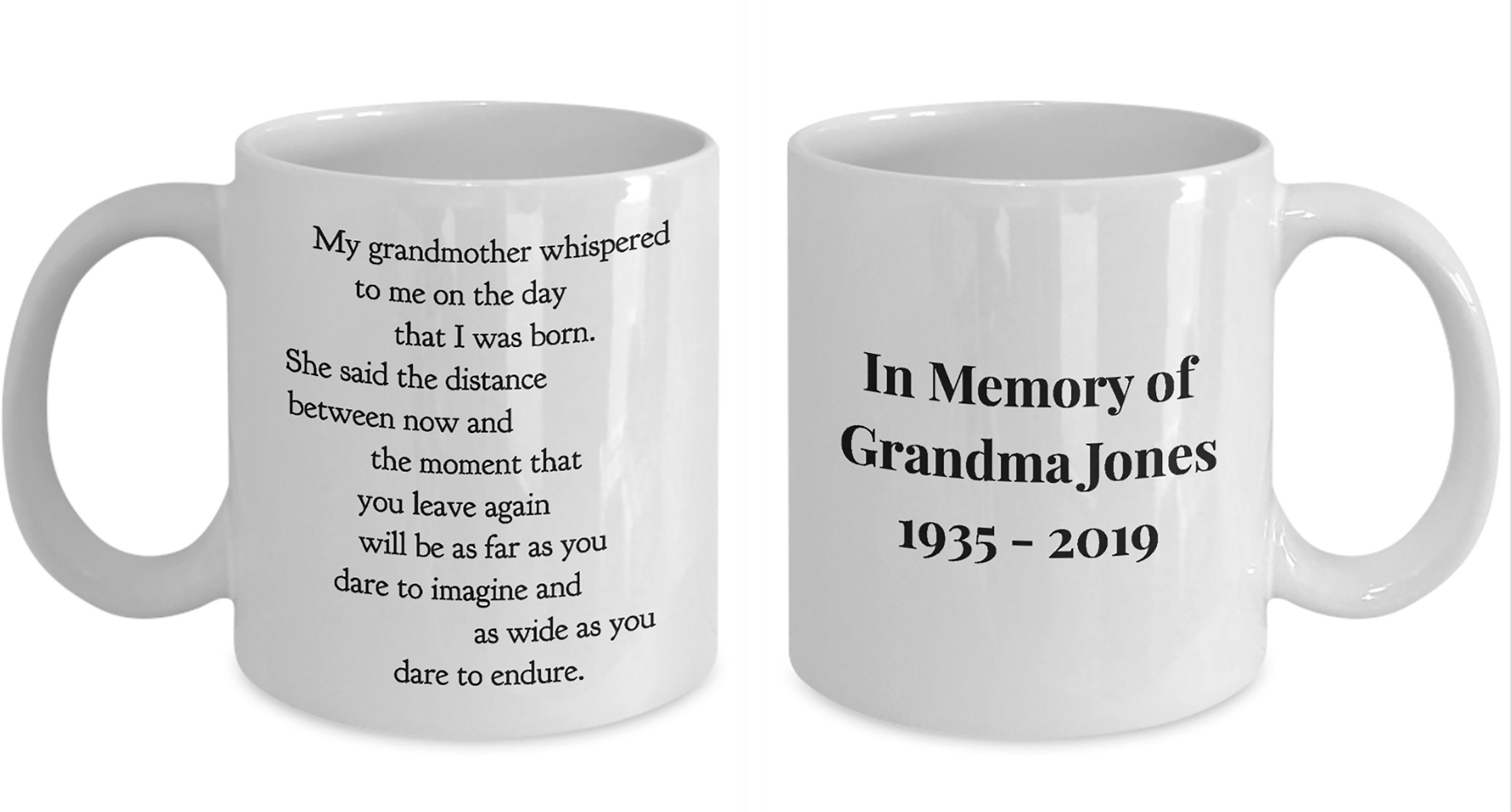 Personalized Grandma Memorial Coffee Mug Grandma Remembrance - Etsy