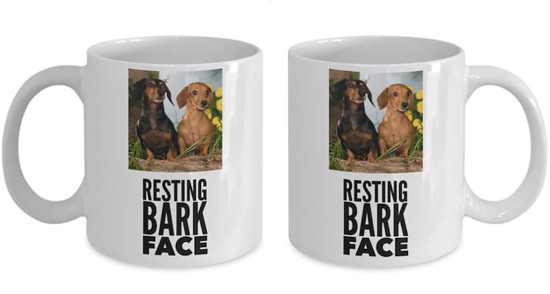 Personalized Dog Photo Mug: Resting Bark Face, Custom Pet Gift - Etsy