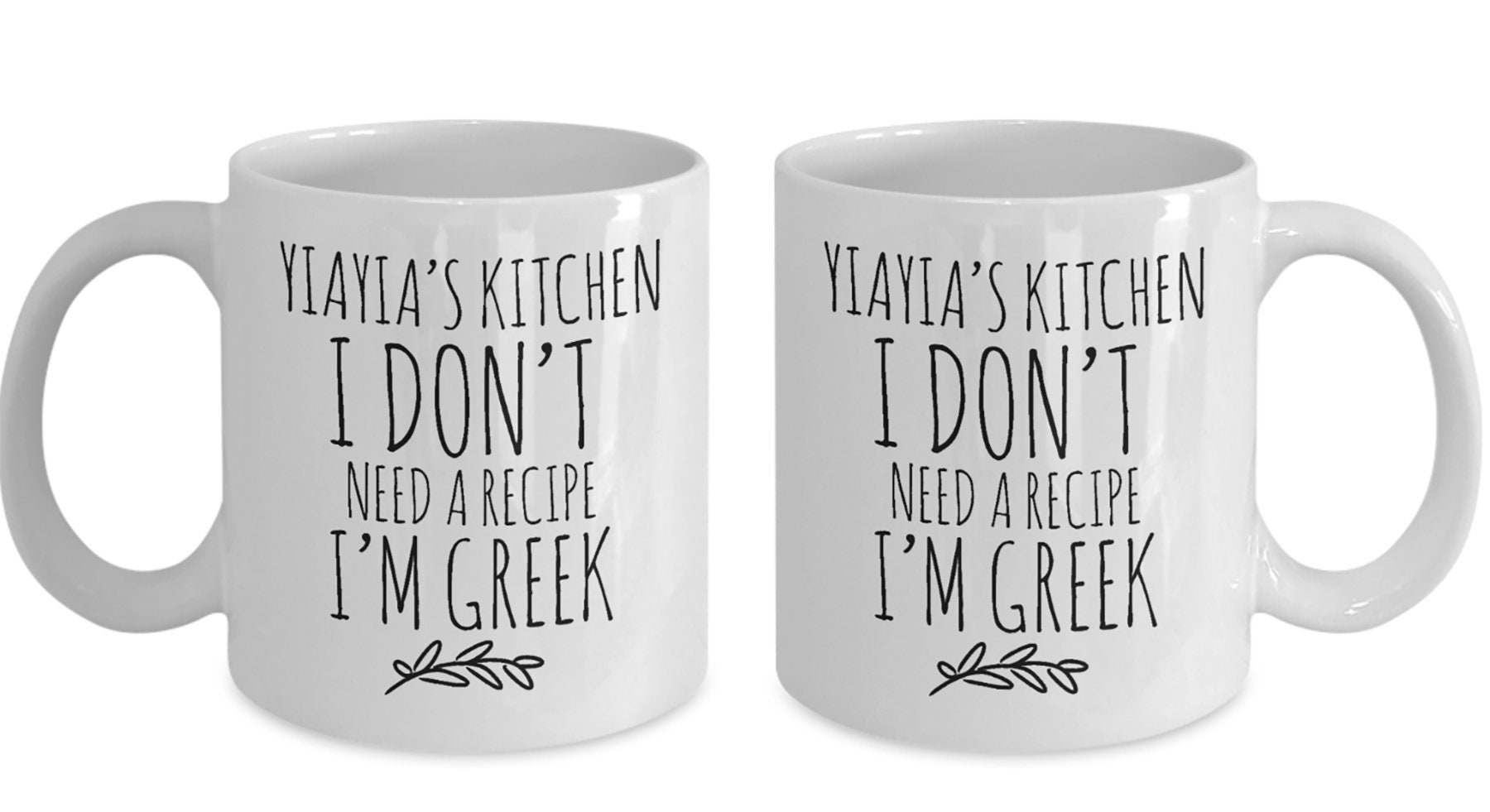 Yiayia's Kitchen Mug I Don't Need a Recipe I'm | Etsy