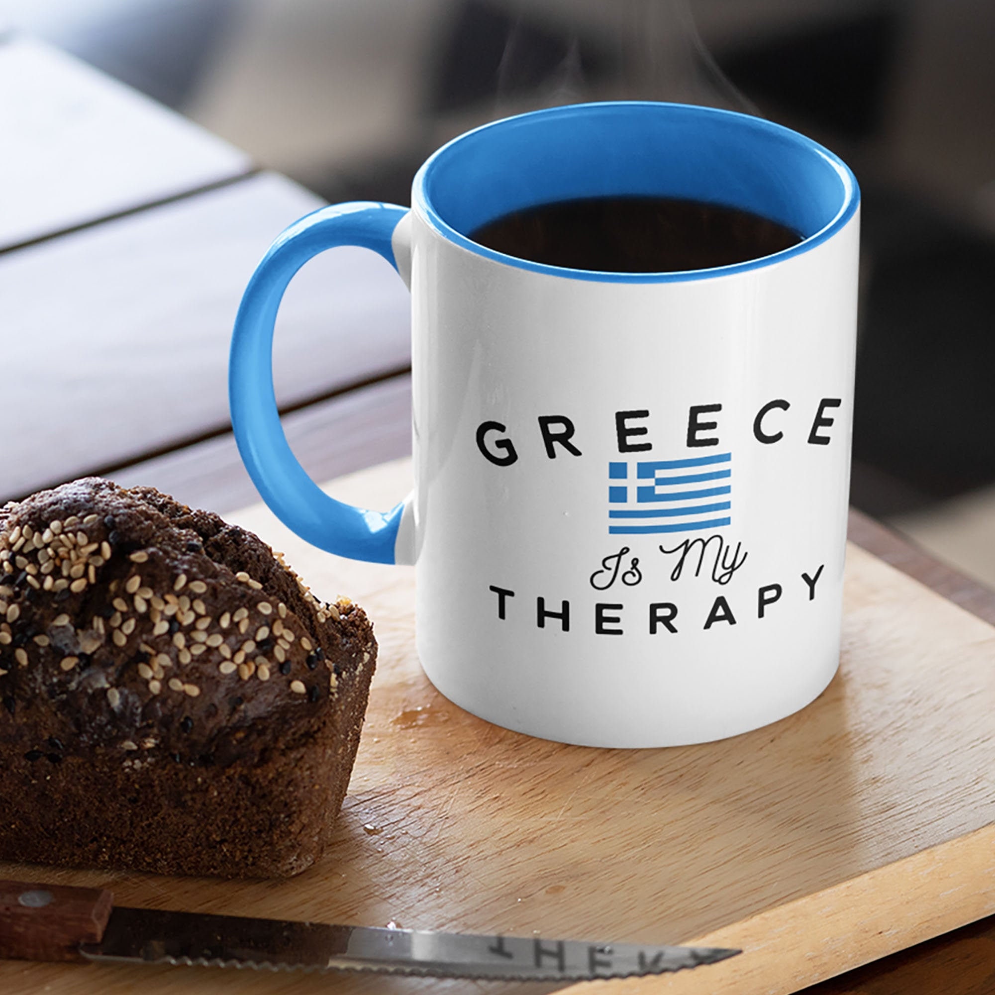 Greece is My Therapy Greek Mug I Love Greece Gift Greece - Etsy